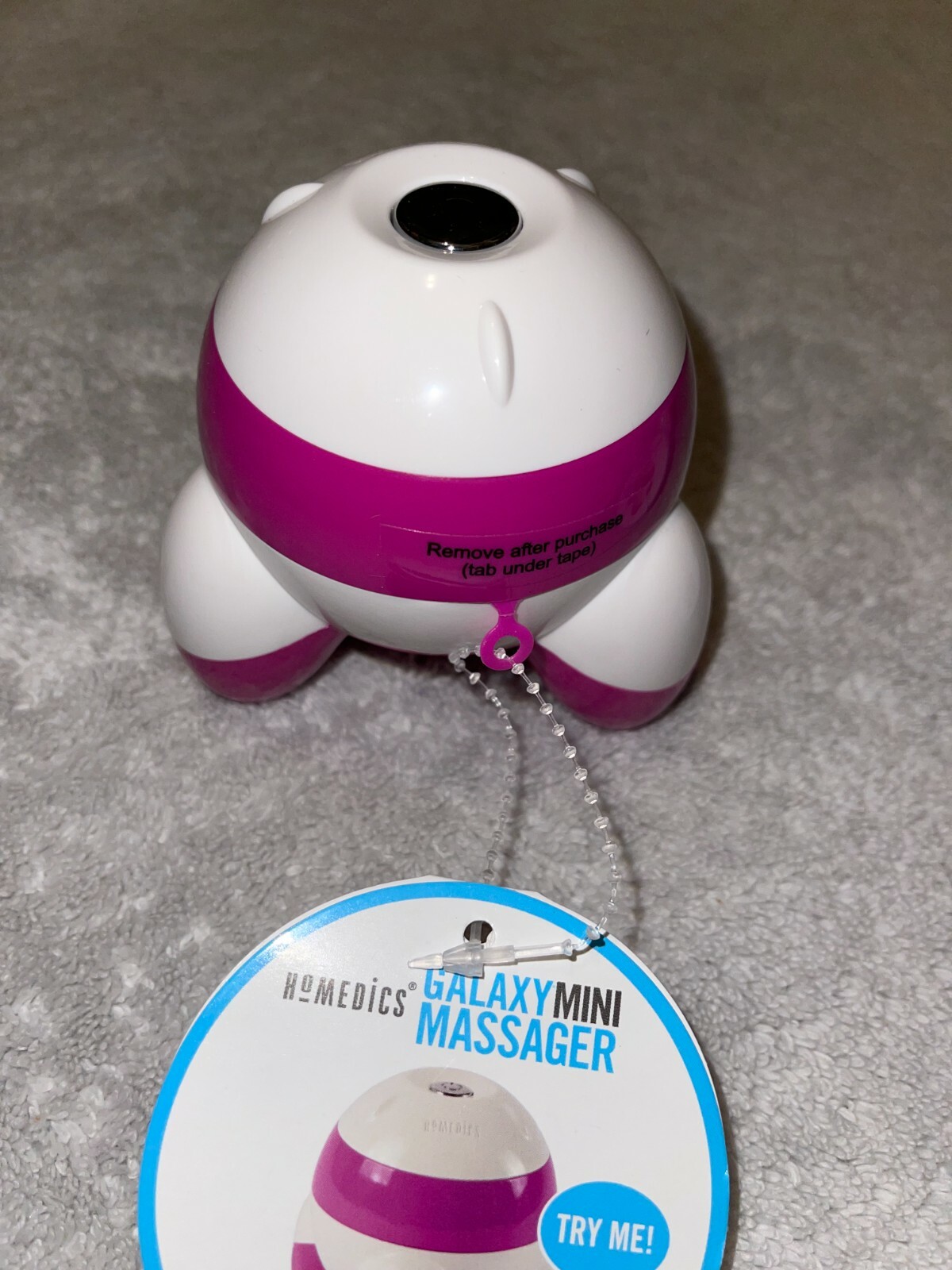 HoMedics Galaxy Mini Hand Held Massager 3 Prong Vibrate Muscle Relaxer ...