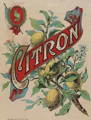 "CITRON" Etiquette-chromo originale fin 1800 | eBay