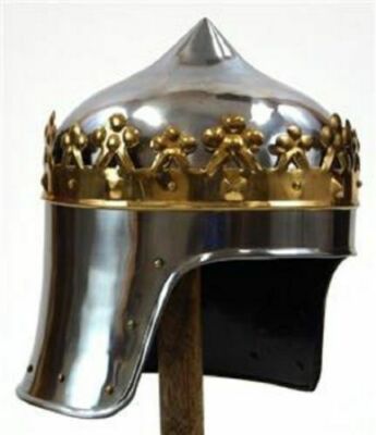 MEDIEVAL HELMET MONARCH KNIGHT King Richard Two Tone CROWN HELMET | eBay