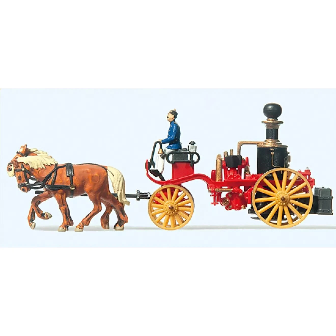 Preiser 30428 HO scale 1:87 Horse Drawn Fire Engine c. 1900 | eBay