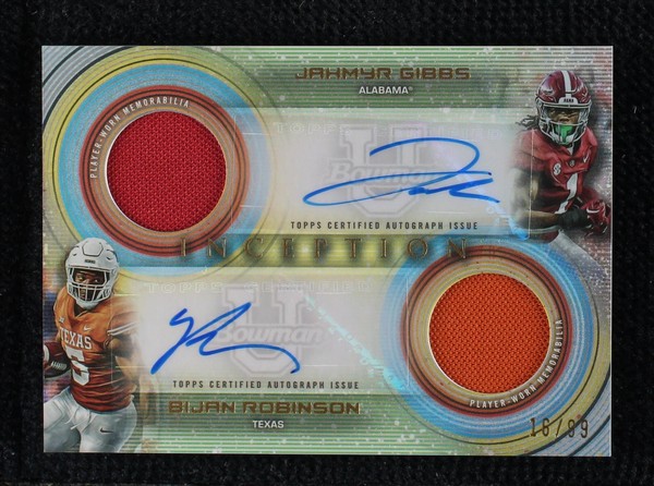 2022-23 Bowman Inception University - Dual Autograph Dual Relics #DADR ...