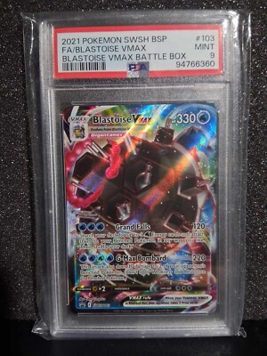 Pokemon PSA 9 MINT Blastoise VMAX ENGLISH! Battle Box SWSH103 Full Art ...