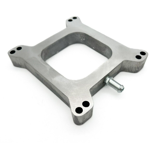 1" Inch Aluminum 4BBL Carb Carburetor Spacer Open Port w/ Vacuum | eBay