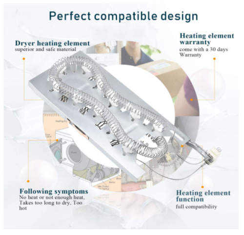 Dryer Heater Heating Element 3387747 - Kenmore Elite HE4 Whirlpool ...