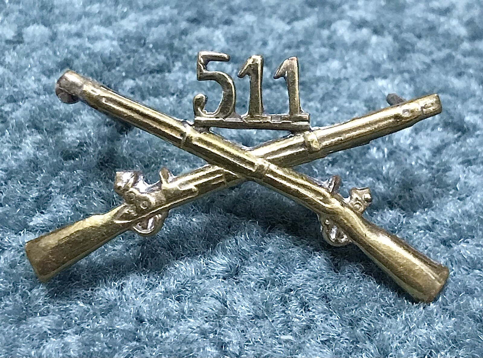 Original WWII Era TM 511th PIR Airborne Officers Numbered Rifle Brass ...