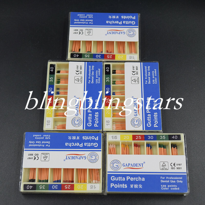 120 Pcs Dental Gutta Percha Absorbent Paper Points Endodontic GAPADENT ...