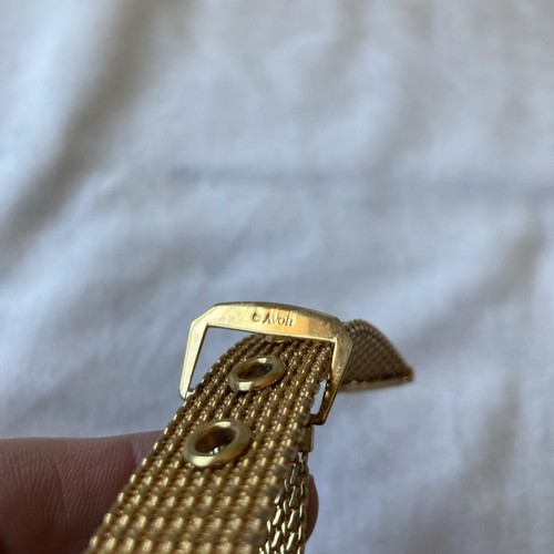 Vintage Avon Goldtone Mesh Belt Buckle Bracelet Adjustable | eBay