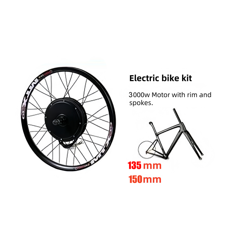 72V 3000W 26'' 27.5'' 29'' Ebike MTX39 Rim Rear Motor Wheel Dropout 135 ...
