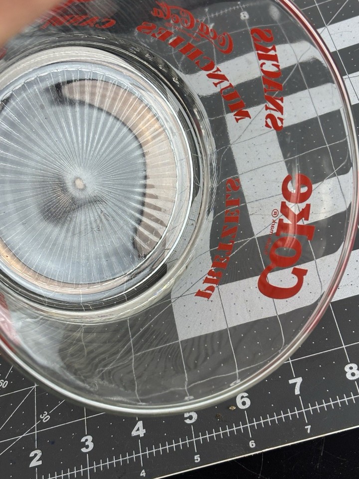 Vtg Coca-Cola Goodies Snack Bowl Heavy Glass Coke Bowl Popcorn Munchies ...