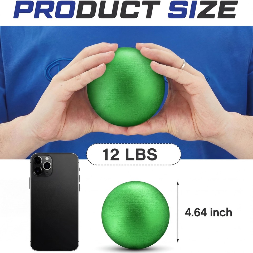 Silipull 12lb Track and Field Shot Put Balls Cast Iron Outdoor Practice ...