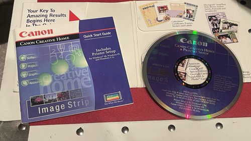 Canon Creative Home CD Printer Setup version 4.22h Cards Crafts Iron ...