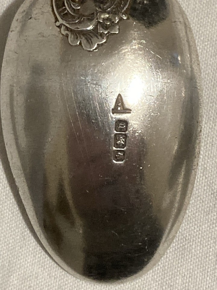 Trio Edwardian Sterling Silver Teaspoons Bugle Crest Sheffield 1913 ...