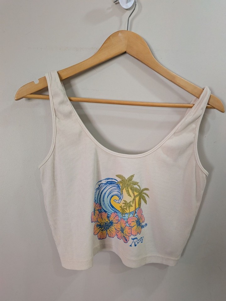 NWT Roxy Jr. Sz. L Crop Tank Top Graphic | eBay