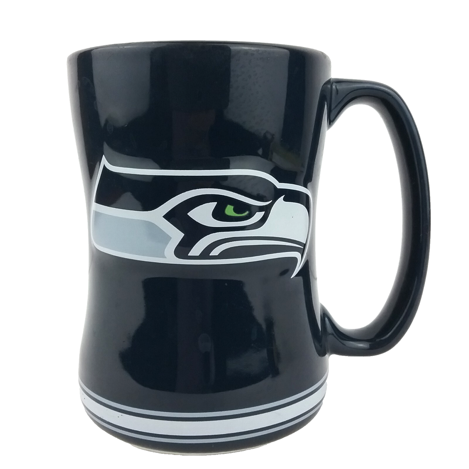 Seattle Seahawks 2017 NFL 14oz Team Color Sculpted Logo Relief Blue ...