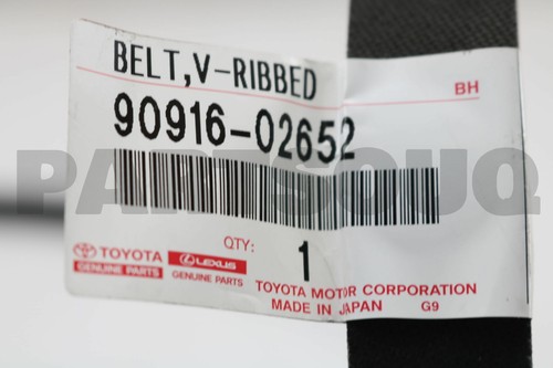 9091602652 Genuine Toyota BELT, V(FOR FAN & ALTERNATOR) 90916-02652 | eBay