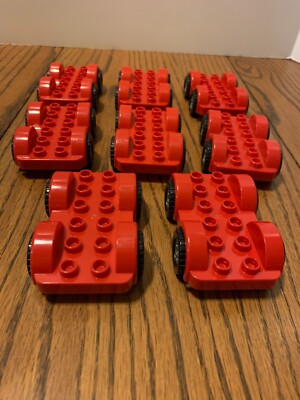 Lego Duplo Car Bases w/fenders 2x6 (8) red | eBay