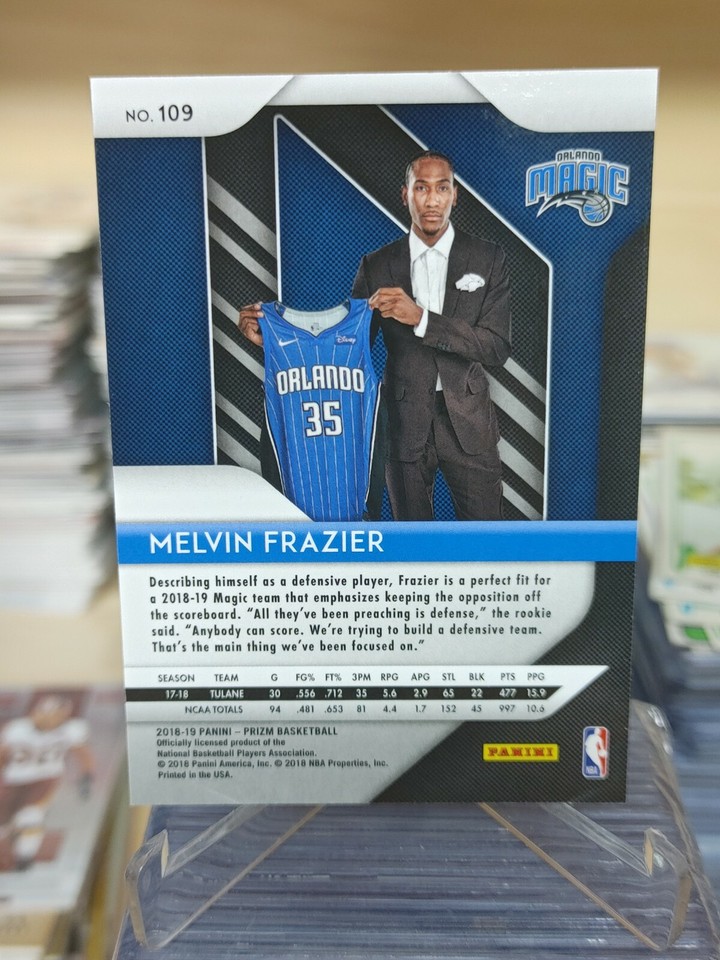 Melvin Frazier RC - 2018-19 Prizm base #109 - Orlando Magic - B | eBay