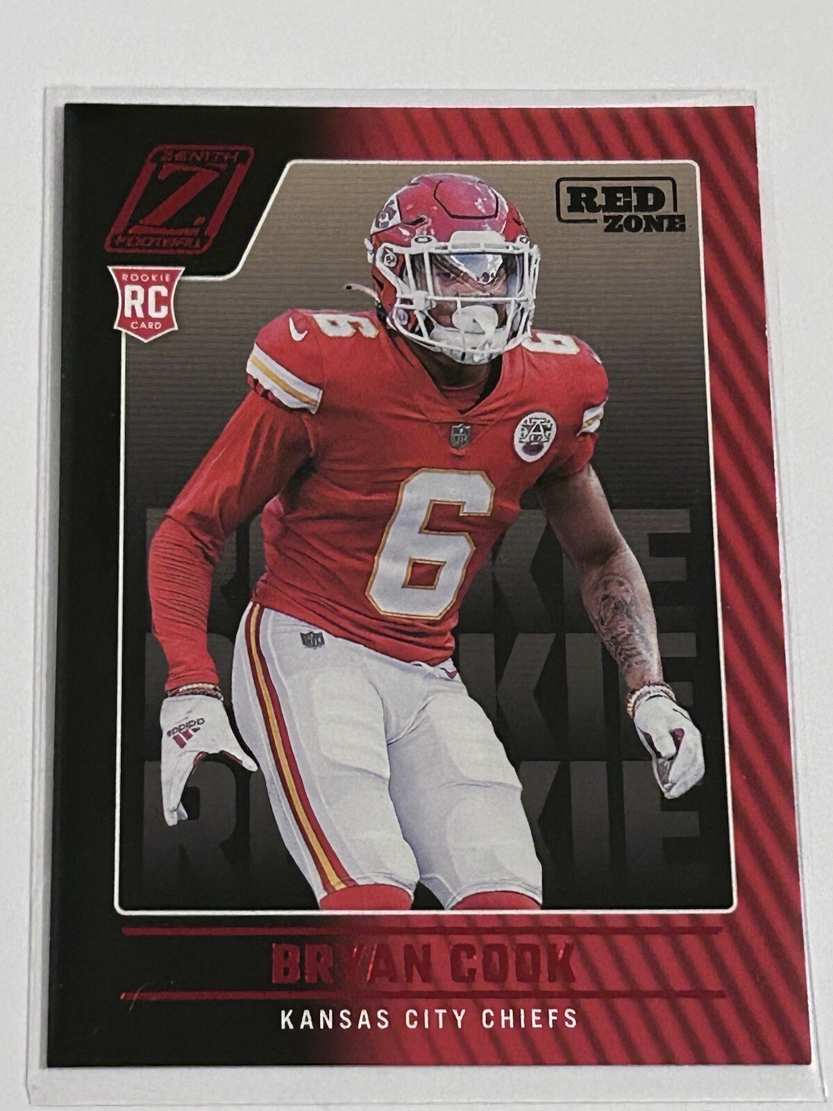 Bryan Cook 2022 Panini Zenith Red Zone Red Foil #187 Rookie RC Chiefs ...