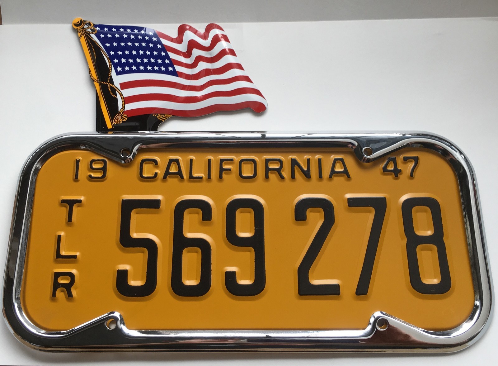 48 Star AMERICAN FLAG license plate Topper made in the USA aluminum ...