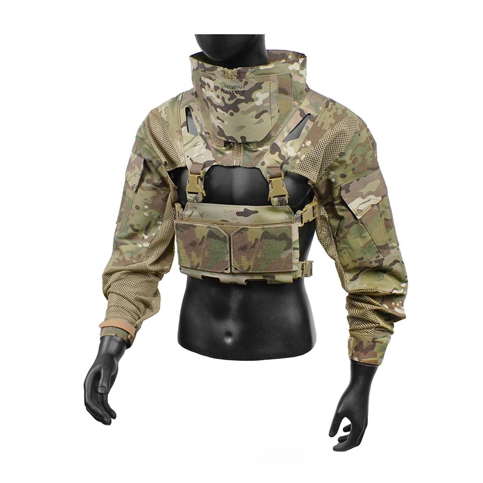 Tactical Combat Uniform Jacket with Triple Mag Pouch Lightweight Chest ...