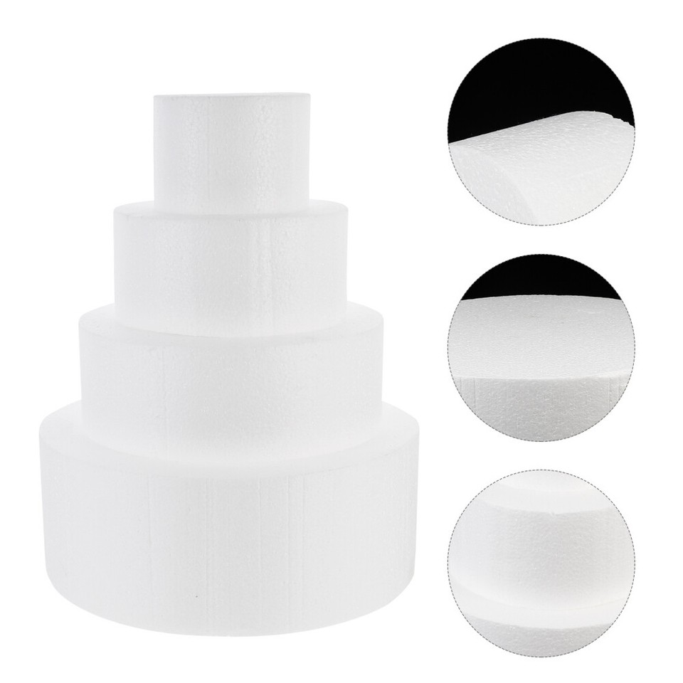 4 Pcs Dummy Cake Practice Reusable Cake Dummies Birthday Cakes Figurine | eBay UK