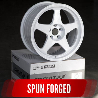 CIRCUIT CSF22 18X9.5 5X114.3 +38 GLOSS WHITE SPUN FORGED WHEEL SPOON ...