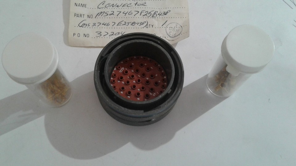 (1pc) MS27467F25B43P, BENDIX , Conn Circular PIN 43 POS Crimp ST Cable ...