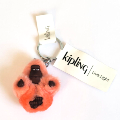 * KIPLING XS MONKEY * Keychain | Color: COOL CORAL | 2" | Super Cute | eBay