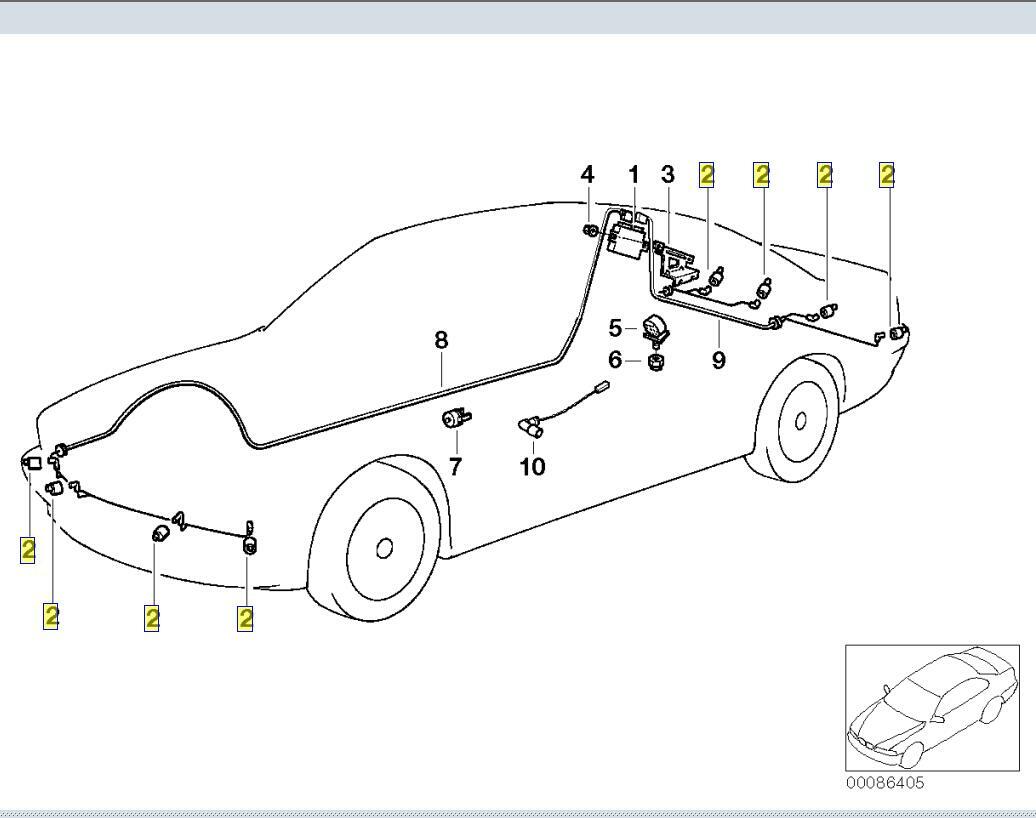 PDC Parking Sensor For BWM E39 E60 E61 E63 E64 E85 E86 R50 R53 Z4 ...