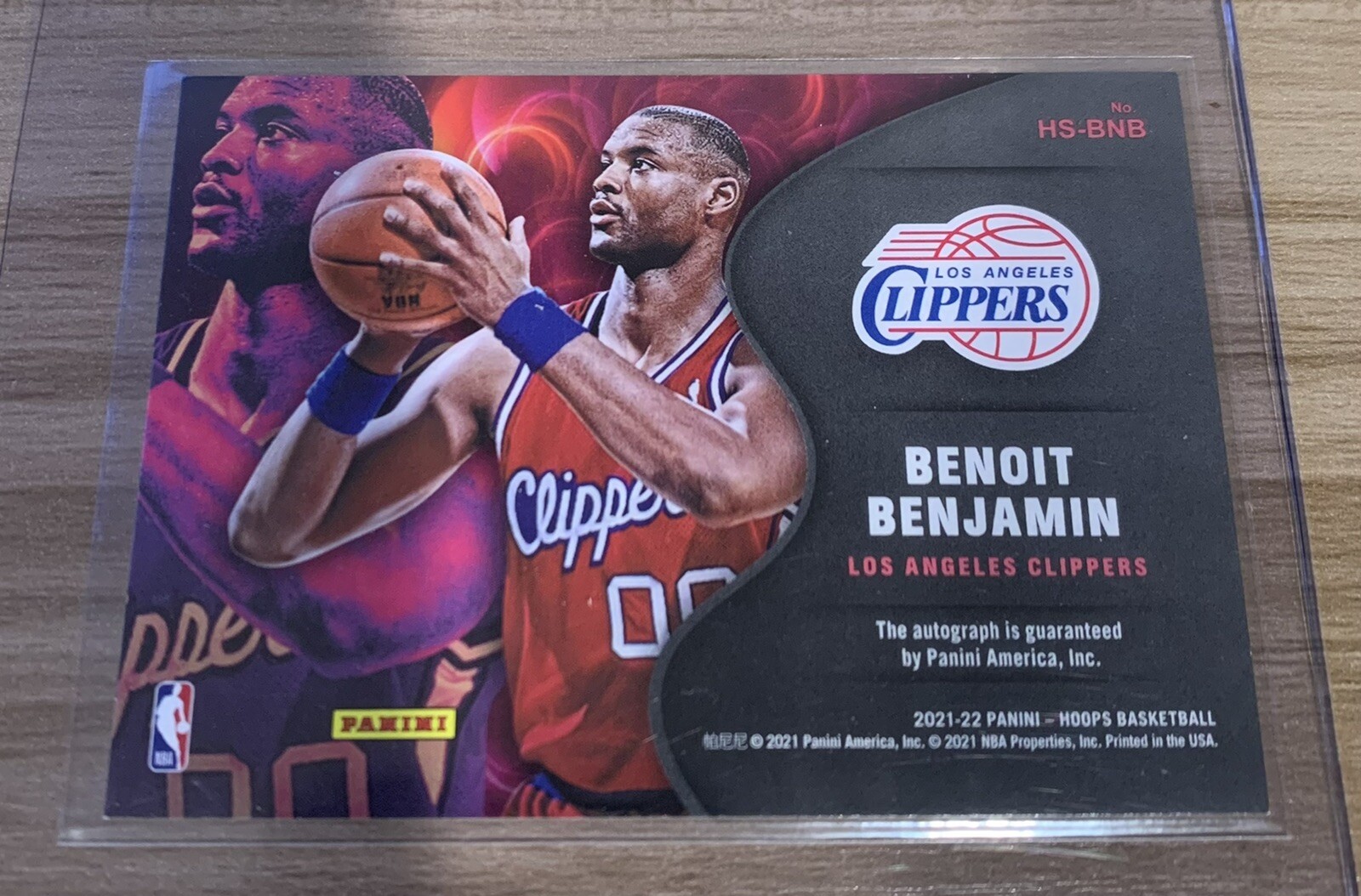 Benoit Benjamin AUTO 2021-22 Panini NBA Hoops Hot Signatures LosAngeles ...