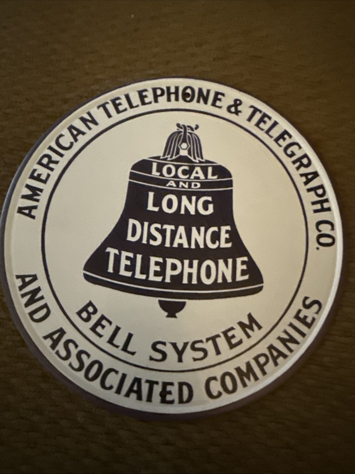 8”x8” American Telephone & Telegraph Bell System Local & Long Distance ...
