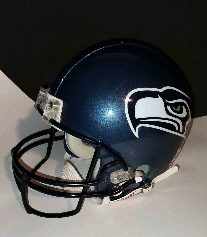 Authentic Riddell Seattle Seahawks Full-Size NFL Football Helmet Large ...