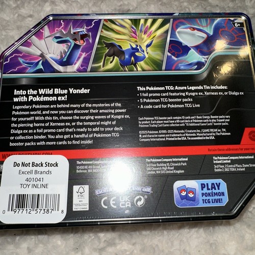 Pokémon - Azure Legends Tin TCG EX boxes Kyogre - NEW SEALED IN HAND ...