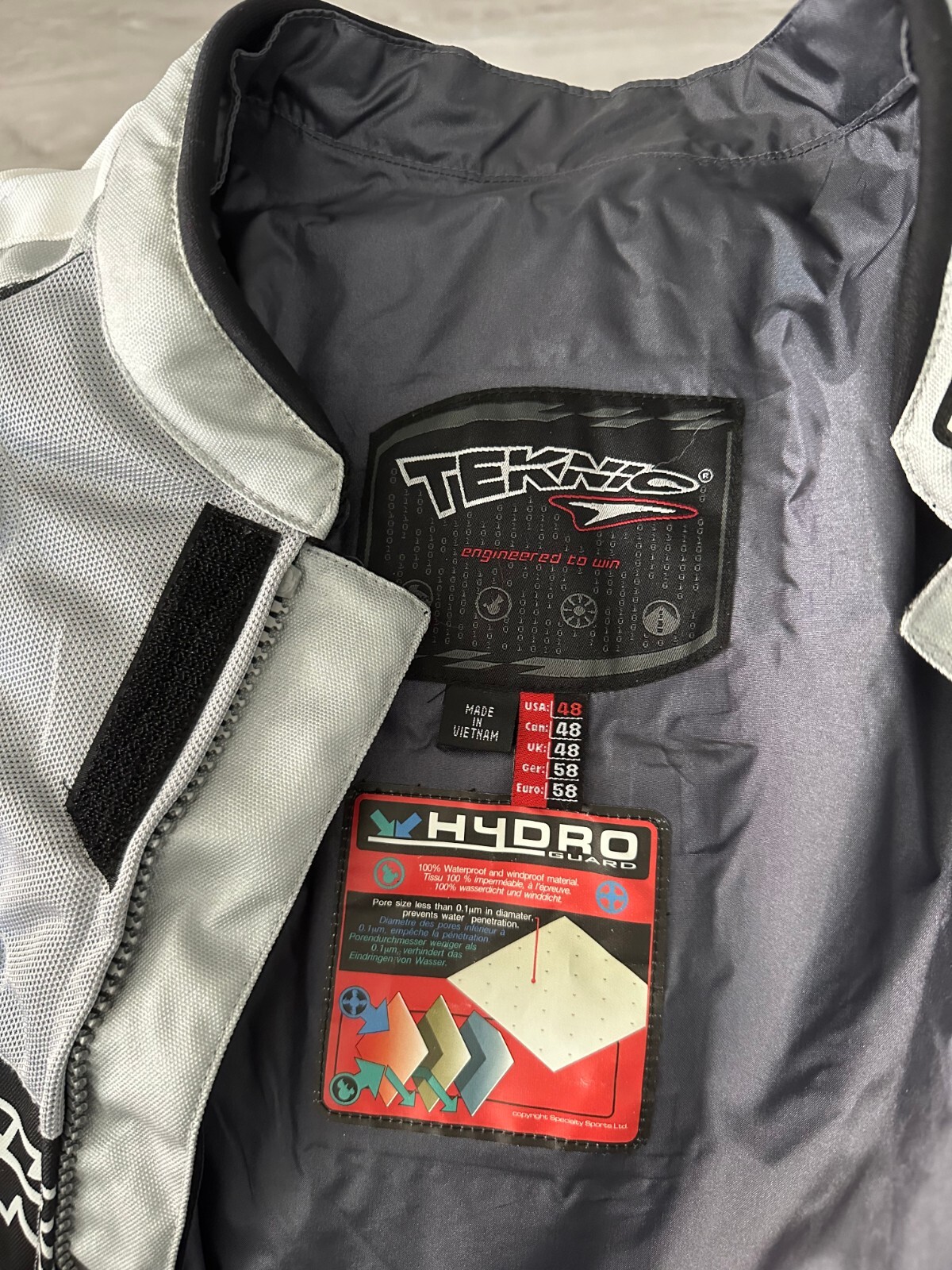 Teknic Motorcycle jacket supervent mens jacket Size 48 | eBay