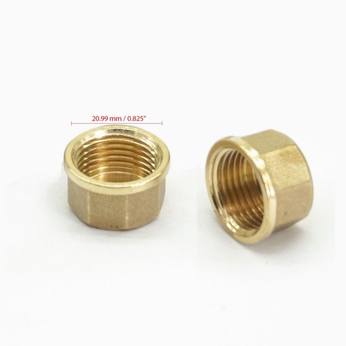 1/2" BSP FEMALE THREAD BRASS PIPE END CAP PLUG FITTING 2pcs Octagonal ...
