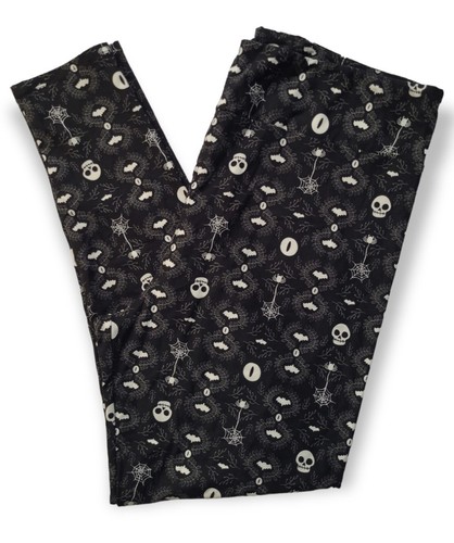 LuLaRoe Spider Skull Web Eye Bat TC2 Leggings White Halloween Print ...