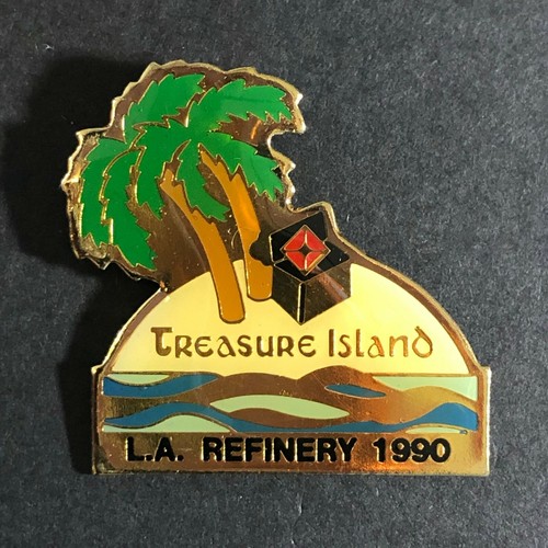 1990 ARCO Enameled lapel / Hat Pin - Treasure Island L.A. Refinery | eBay