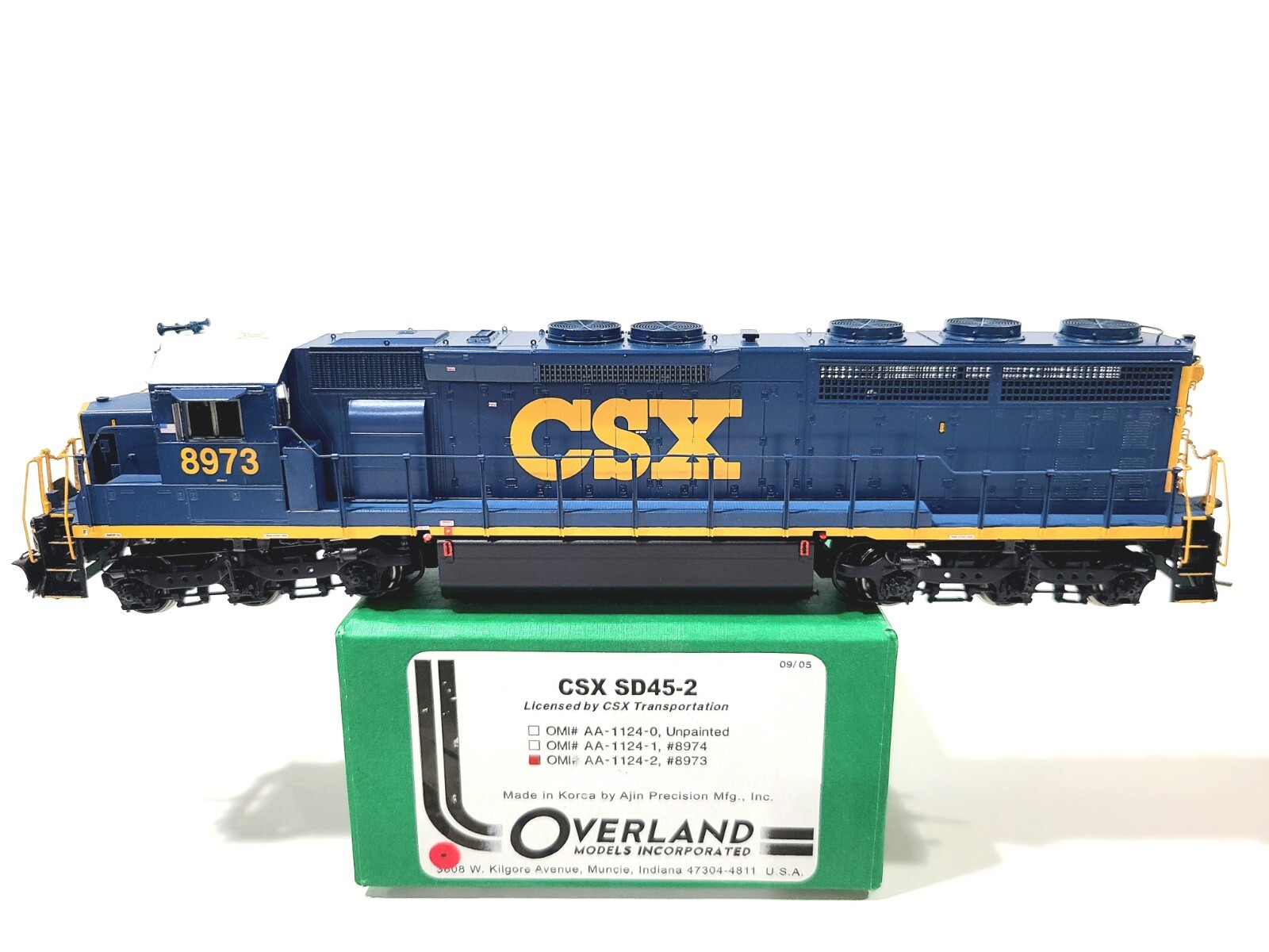 Overland OMI Ajin CSX EMD SD45-2 CSX Transportation #AA-1124-2 HO Brass ...