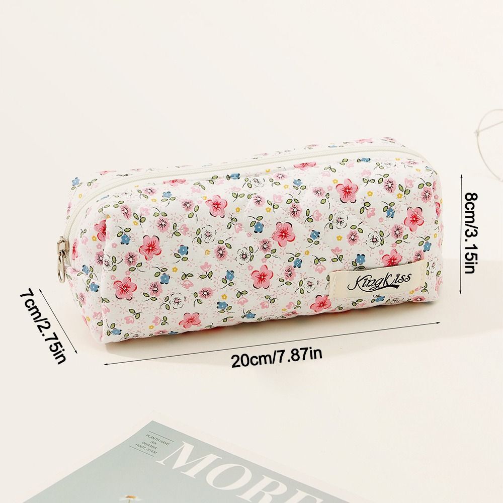 Large Capacity Makeup Bag Floral Quilted Bag New Pencil Case Bag Travel ...