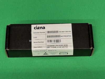 Ciena 160-9401-900 003 100GBASE-LR4 WOTRD2ZFAA 4x25G WDM SMF ...