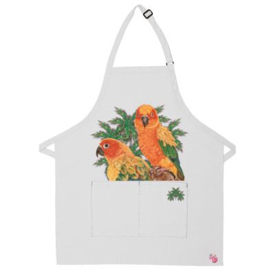 Sun Conure Parrot Apron Two Pocket Bib Apron with Adj Neck | eBay