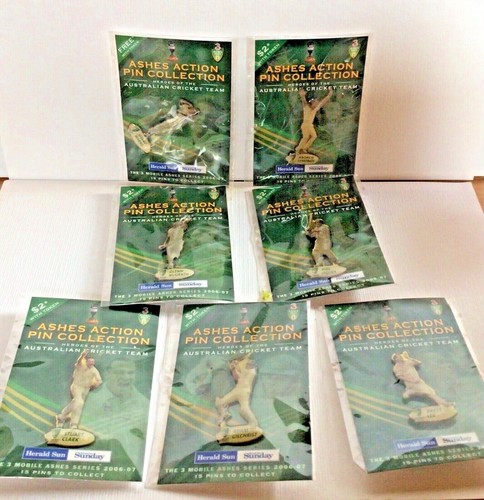 2006 / 07 7 Herald Sun Ashes Action Pins, Including Shane Warne - New ...
