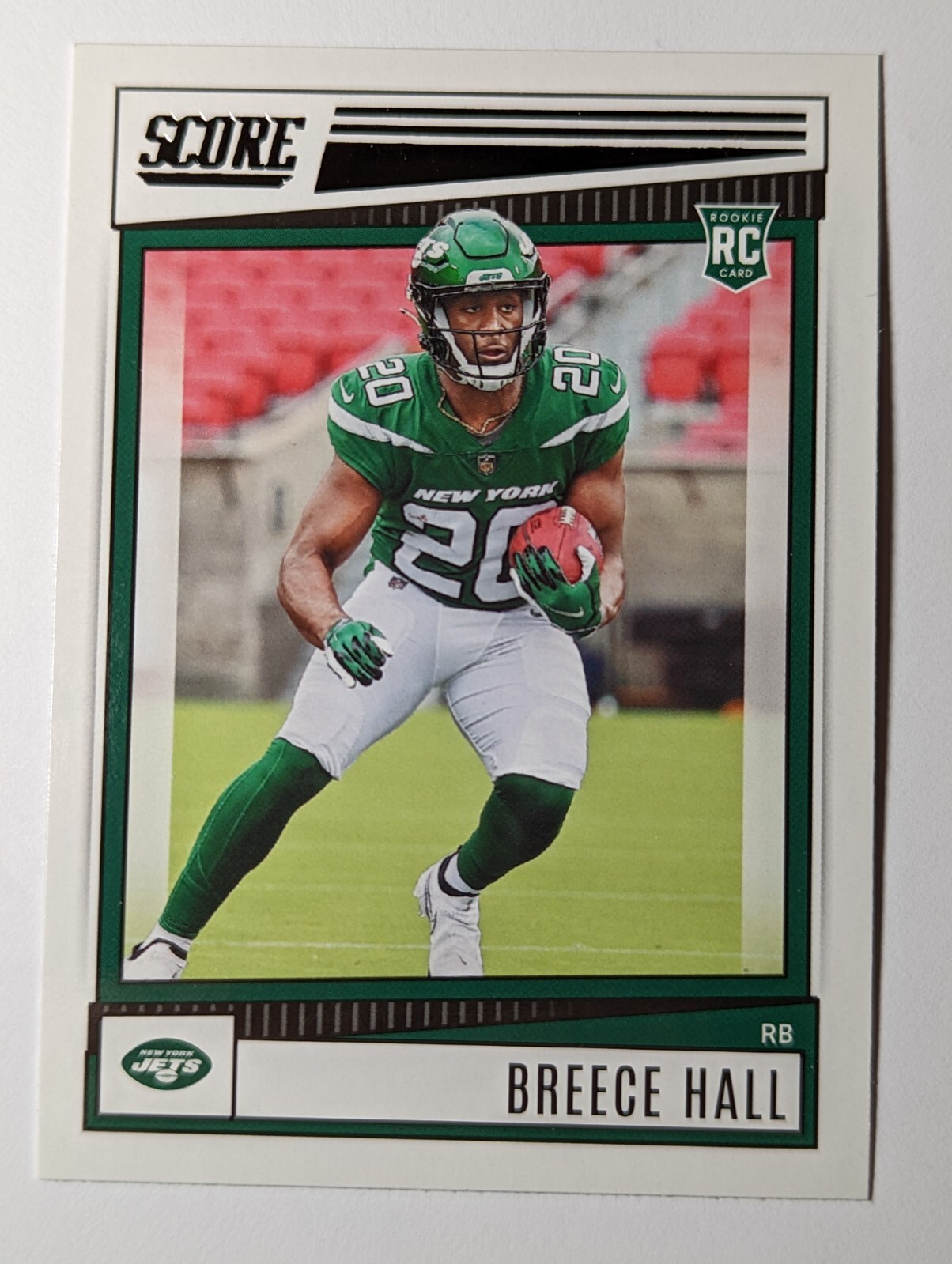 2022 Panini Score Breece Hall rookie card base #330 | eBay