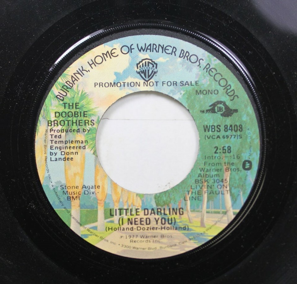 Rock Promo 45 The Doobie Brothers - Little Darling (I Need You ...