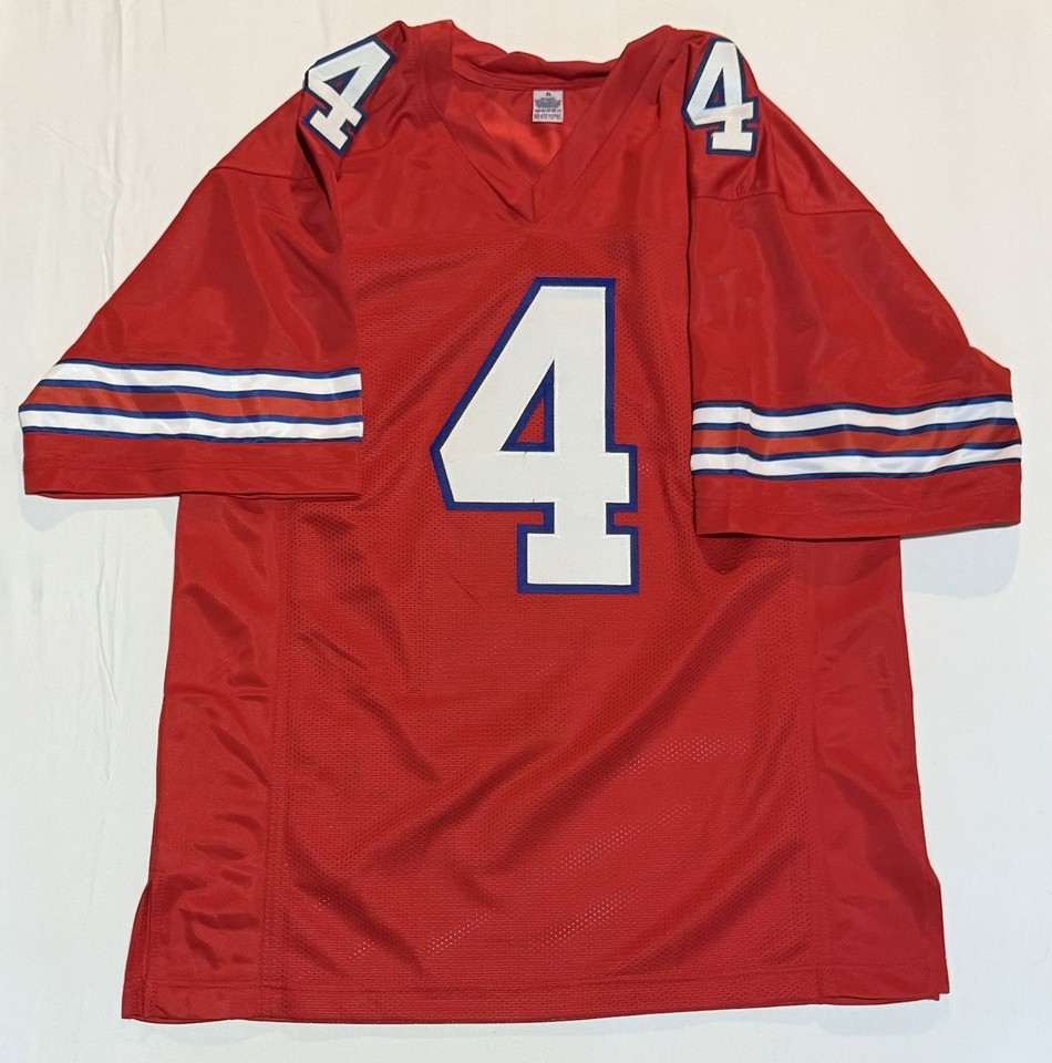 James Cook Autographed #4 Buffalo Bills Red Jersey XL JSA Authenticated ...