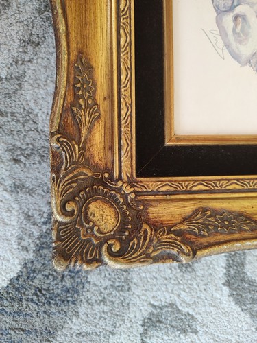 mary vickers signed print lily PROFESSIONALLY FRAMED 15,5"x13" Golden ...