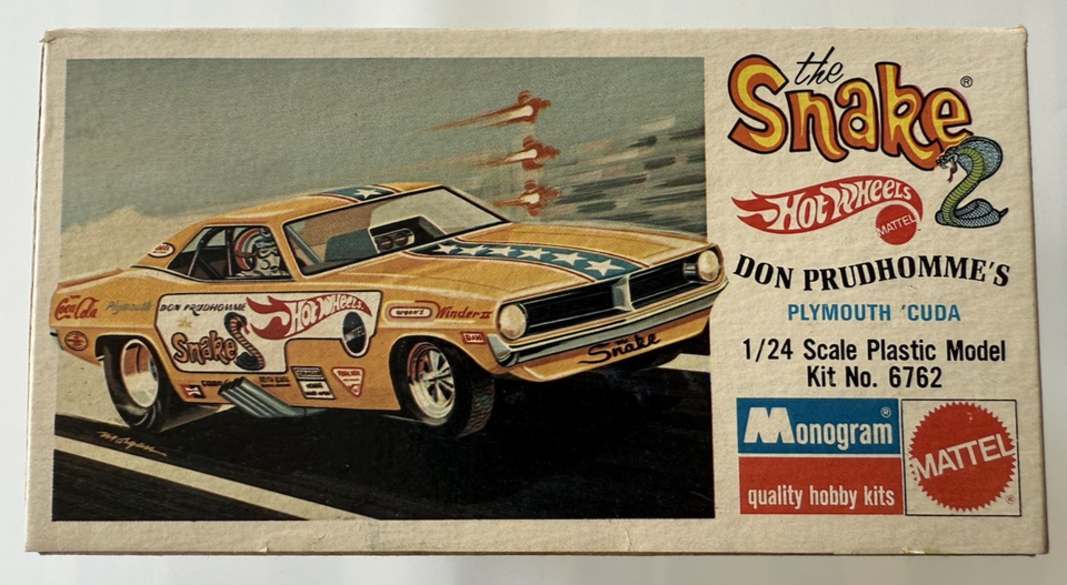 Monogram Prudhomme Plymouth Cuda The Snake 1/24 Scale Model Kit 6762 ...