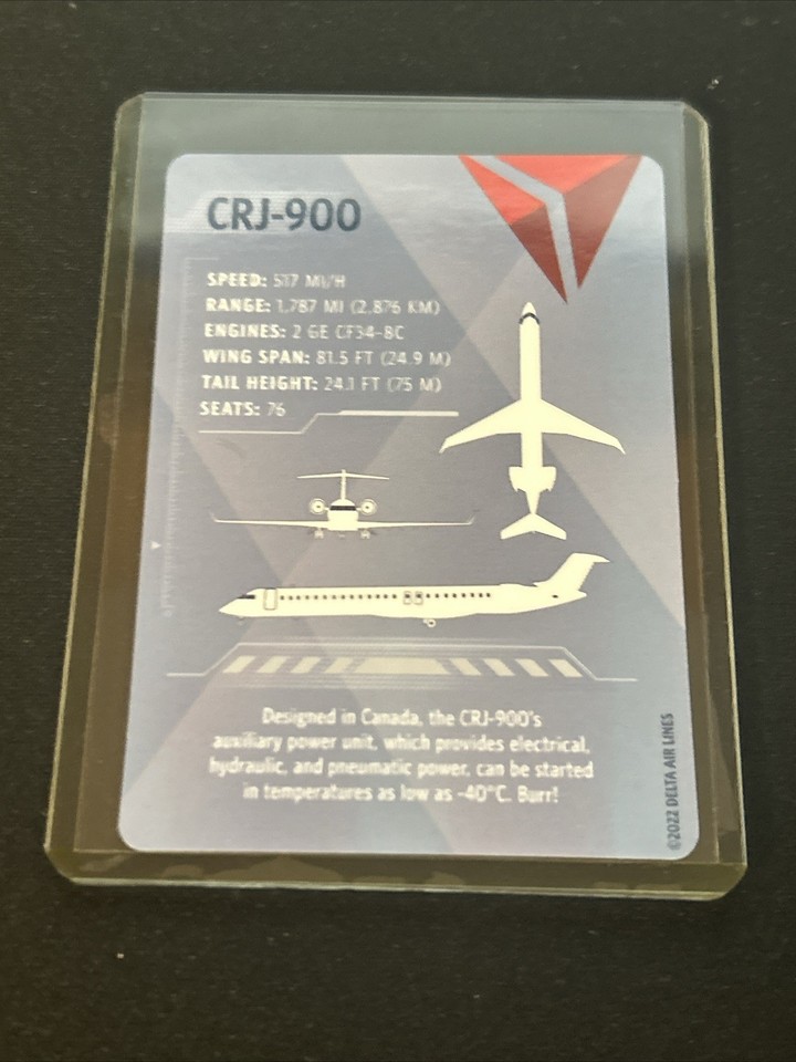 Delta Airlines Pilot Trading Card #61 Bombardier CRJ-900 Near Mint+ ...
