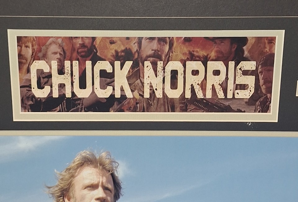 Chuck Norris Signed Autographed 11x14 With Custom Mat Delta Force JSA ...