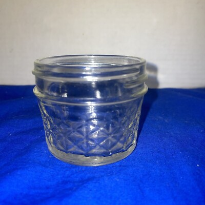 Ball Mason Jar, 4 Oz. Quarter Pint, Quilted Crystal Jar -Estate Find | eBay